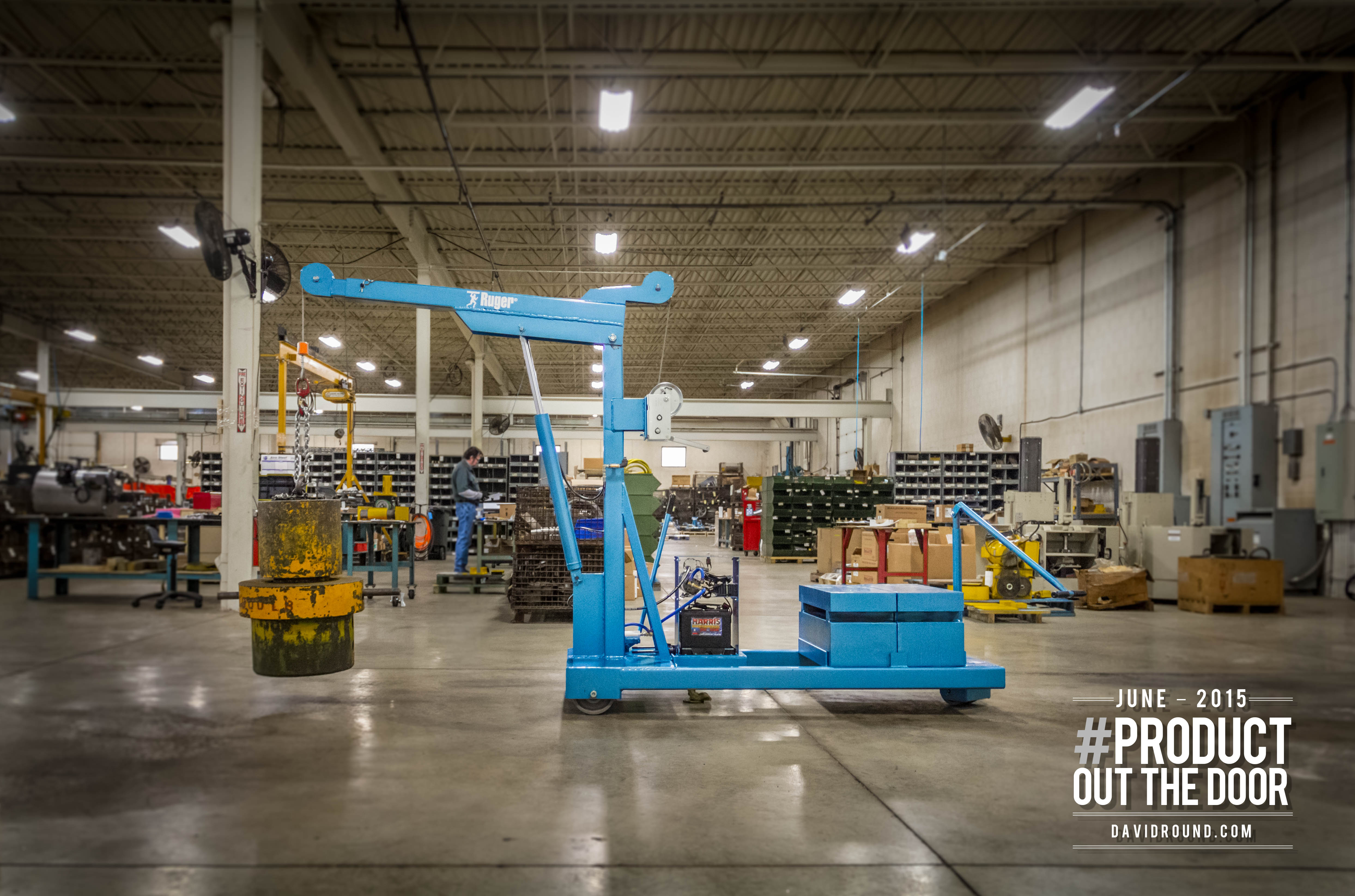 Custom Counterbalance Floor Crane | Powered Lift | David Round